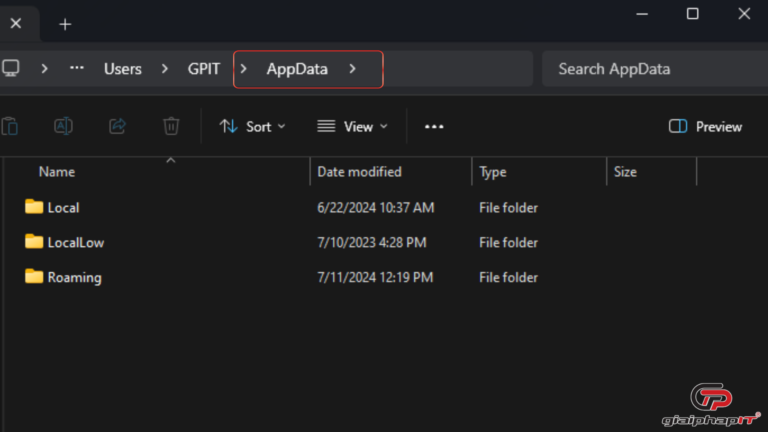 Xóa Thư Mục "AppData" Trên PC Có Sao Không? - GPIT | Dịch vụ IT | Bảo trì máy tính